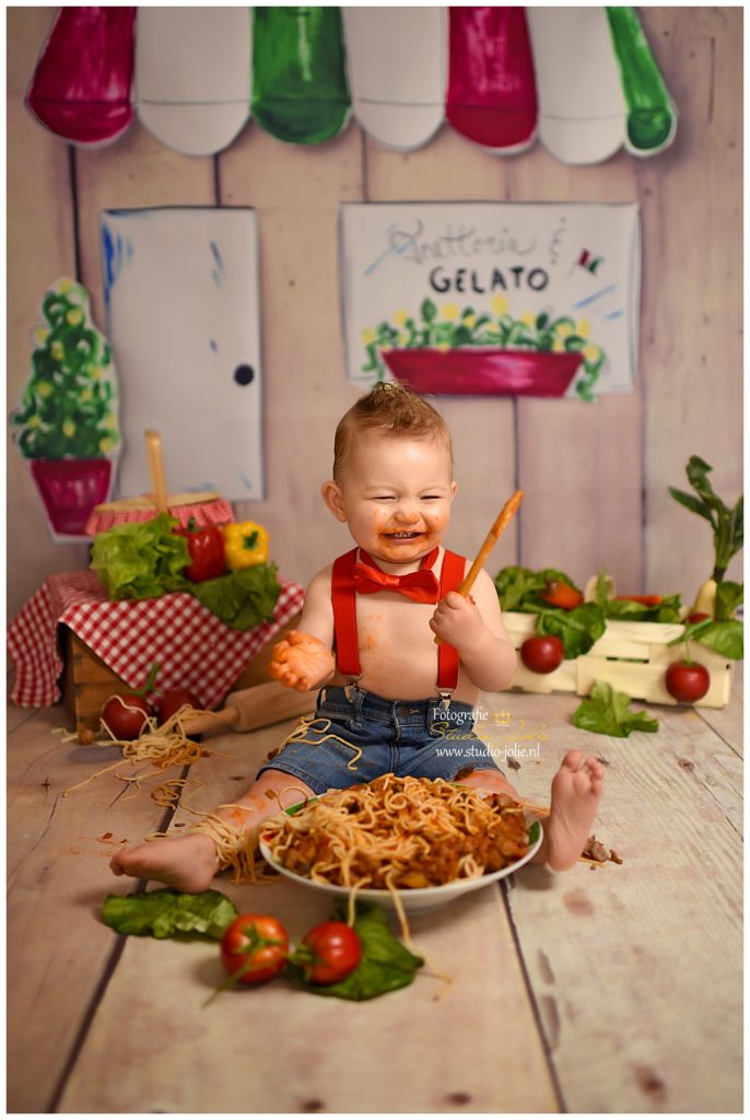 Spaghetti smash fotoshoot