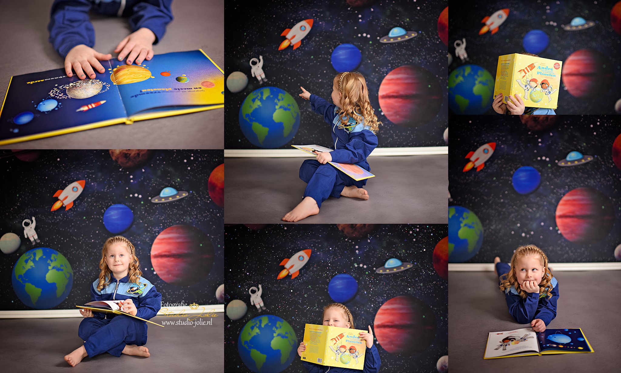 Astronauten fotoshoot thema ruimte - Fotografie Studio Jolie